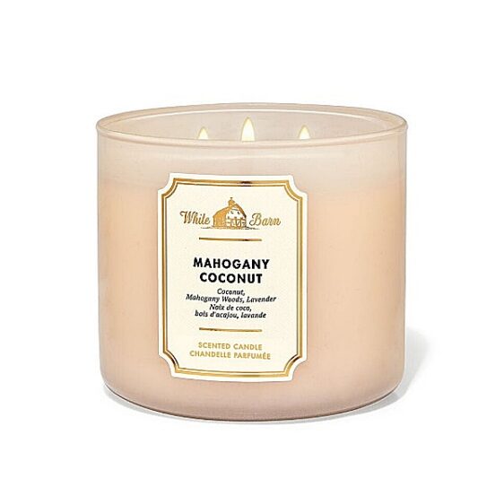 White Barn Mahogany Coconut 3-Wick Scented Candle